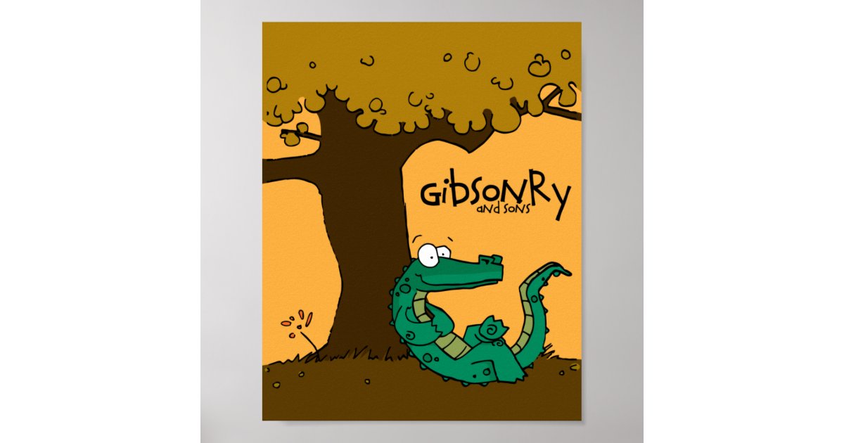 relaxing gator poster | Zazzle