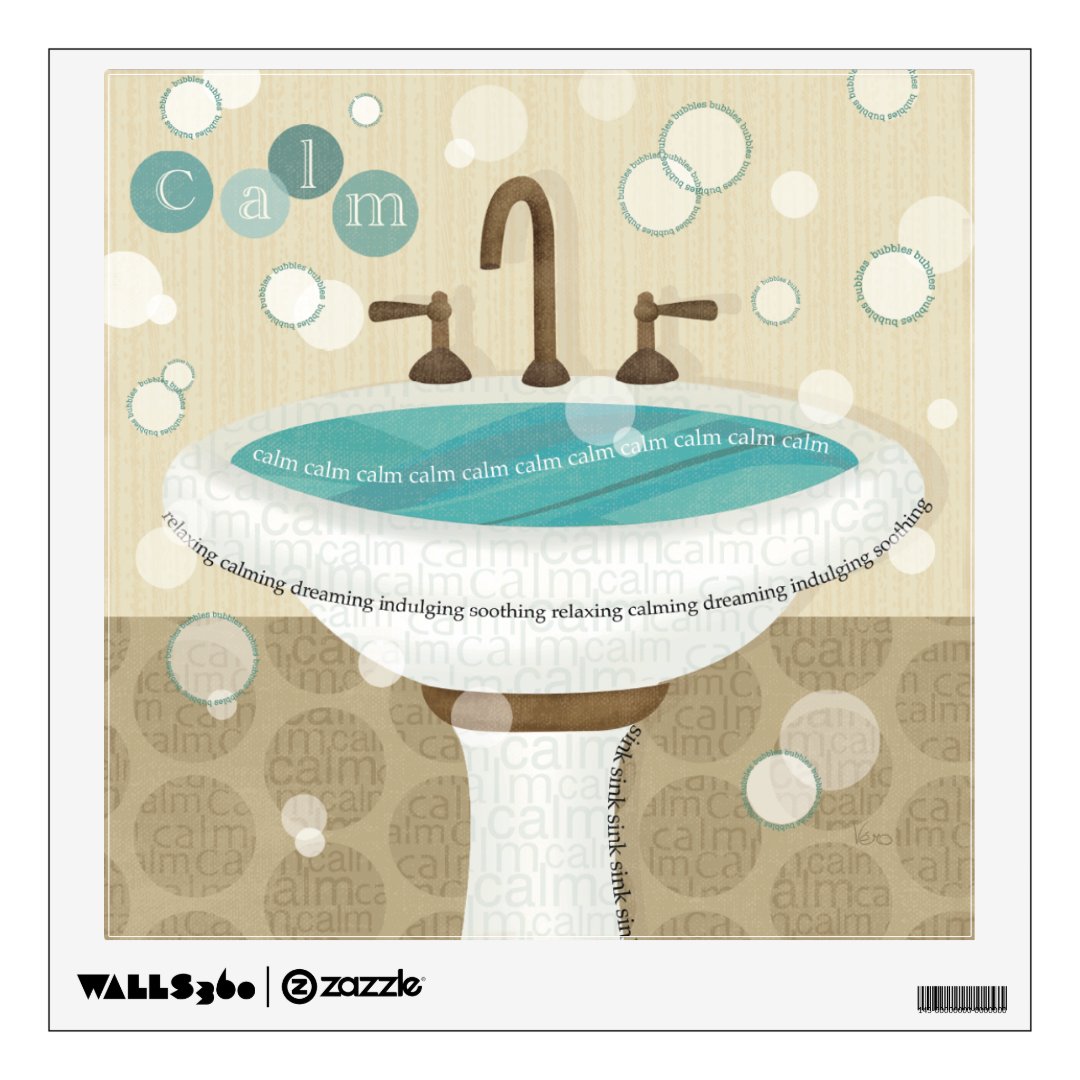 Relaxing Water Wall Sticker | Zazzle