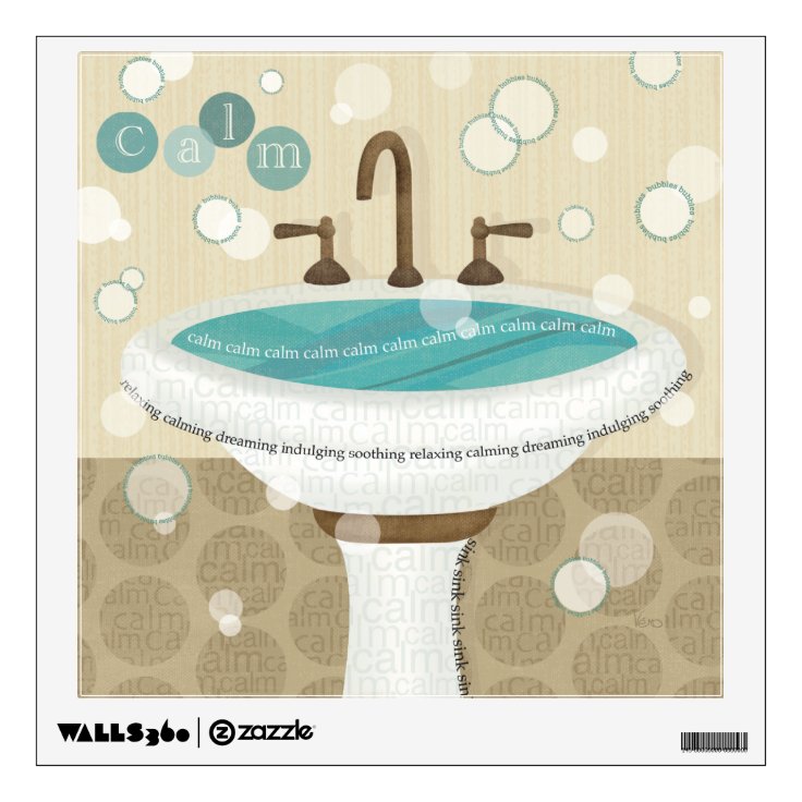 Relaxing Water Wall Sticker | Zazzle
