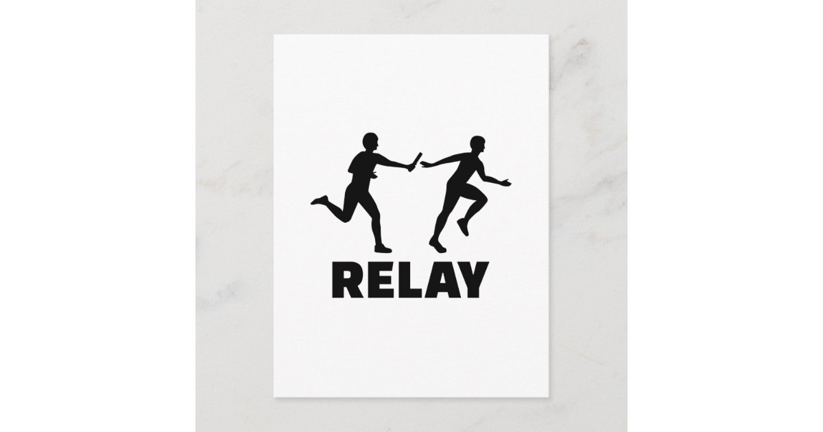 Relay race postcard | Zazzle