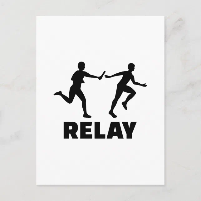 Relay race postcard | Zazzle