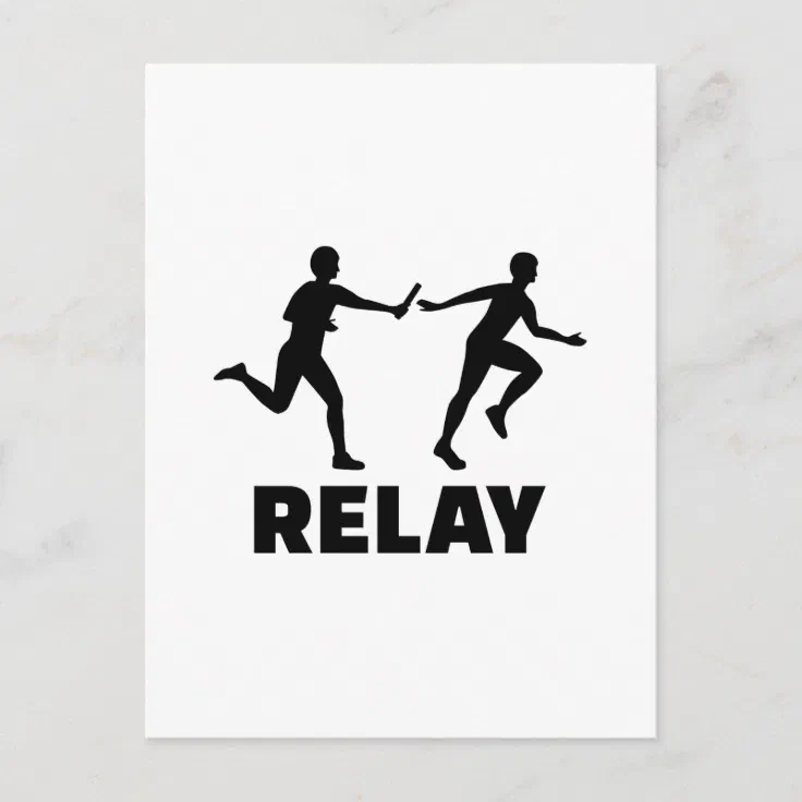 Relay race postcard | Zazzle