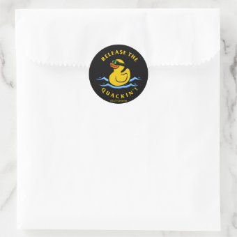 Release The Quackin' Classic Round Sticker | Zazzle