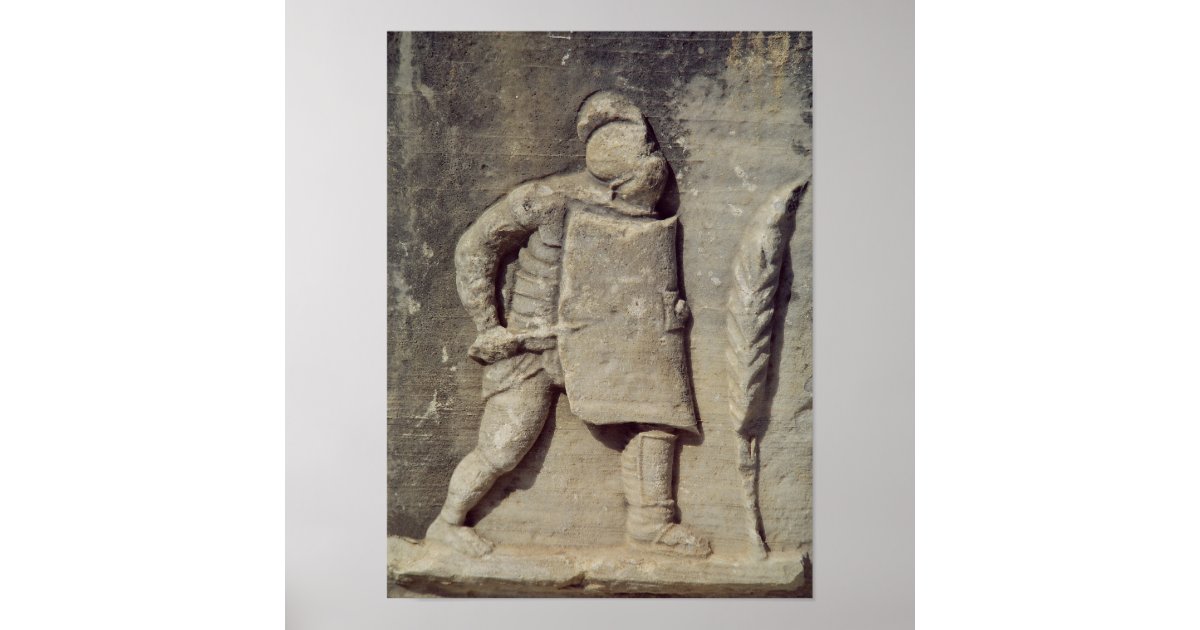 Relief depicting a Roman soldier Poster | Zazzle