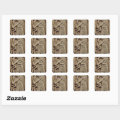 Relief depicting a warrior square sticker | Zazzle