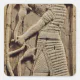 Relief depicting a warrior square sticker | Zazzle