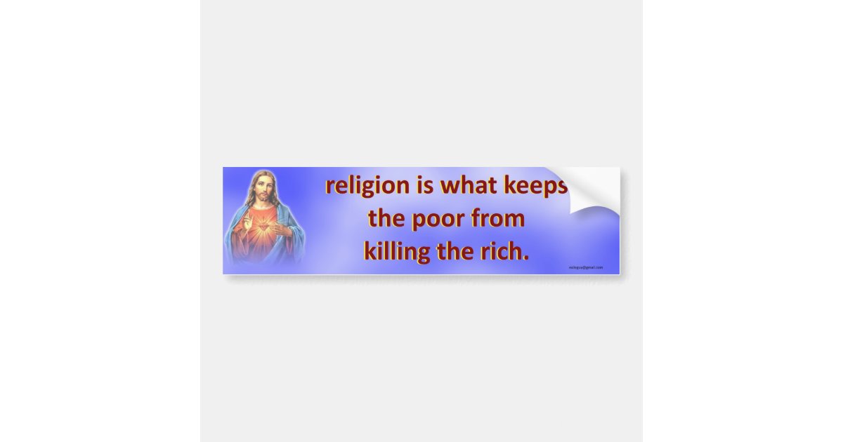 religion... bumper sticker | Zazzle
