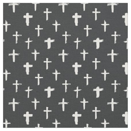 Christian Cross Pattern Fabric | Zazzle
