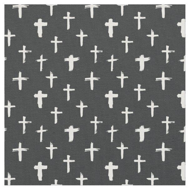Christian Cross Pattern Fabric | Zazzle