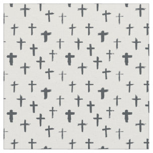 Christian Cross Pattern Fabric | Zazzle