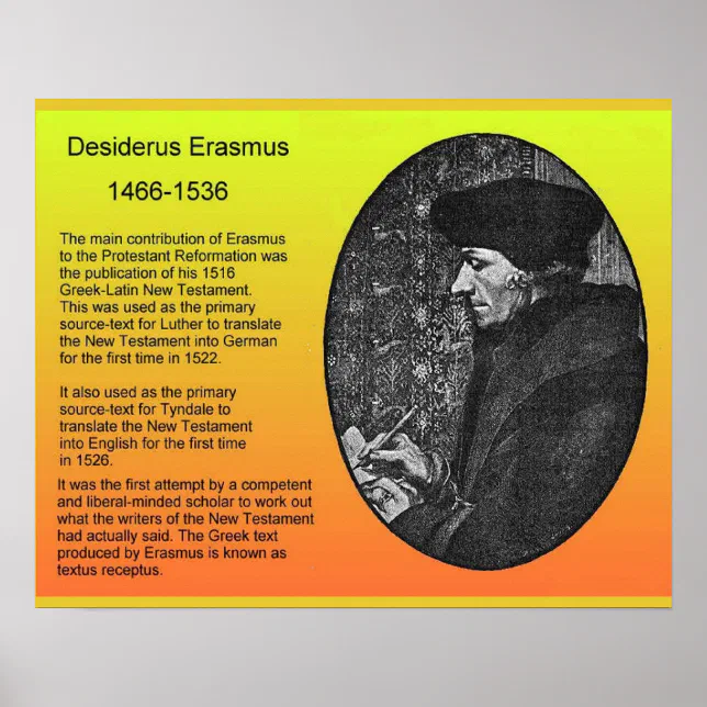 Religion, History, Desiderius Erasmus Poster | Zazzle