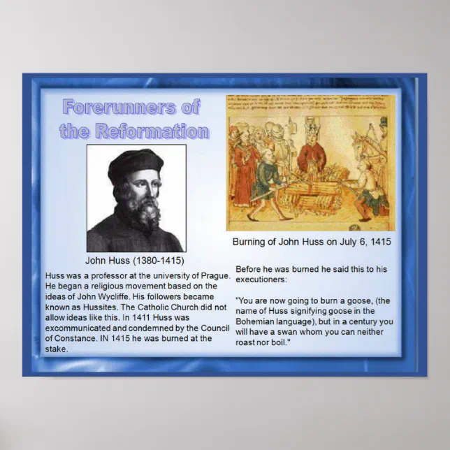 Religion, History, Foreunners of reformation Poster | Zazzle