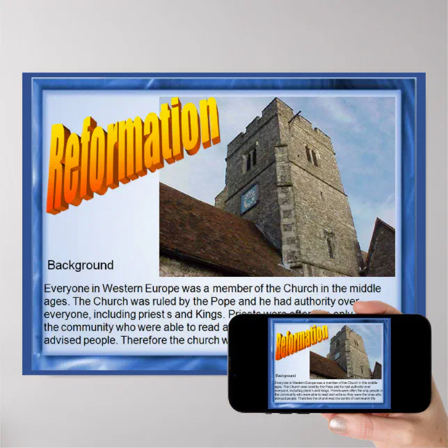 Religion, History, Reformation, background Poster | Zazzle
