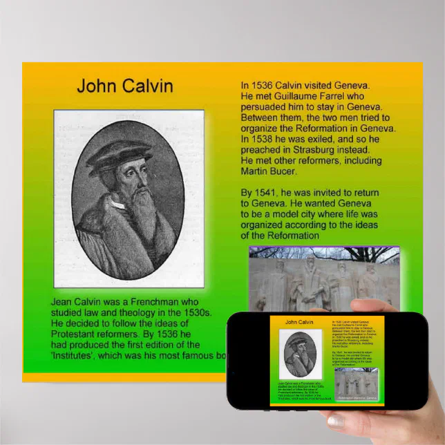 Religion, History Reformation "John Calvin" Poster | Zazzle