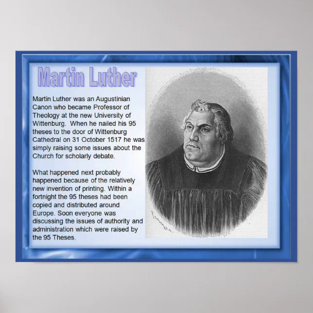 Religion, History, Reformation Martin Luther Poster | Zazzle