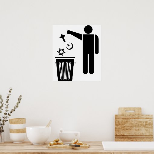 Religion Wastebin Poster | Zazzle