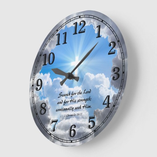 Religious Bible Quote Verse Personalizable Clock | Zazzle