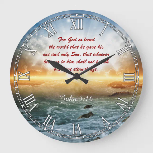 Religious Bible Quote Verse Personalizable Clock | Zazzle