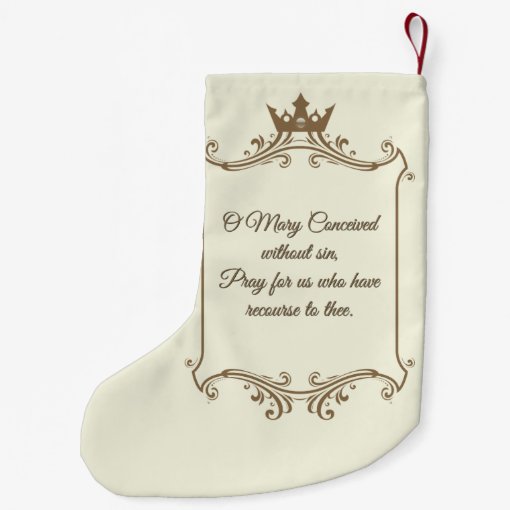 Religious Blessed Virgin Mary Catholic Prayer Small Christmas Stocking ...