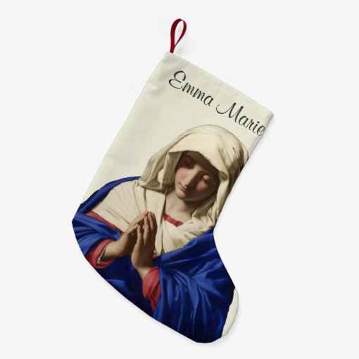 Religious Blessed Virgin Mary Catholic Prayer Small Christmas Stocking ...