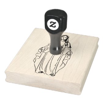 Religious Blessed Virgin Mary Catholic Rubber Stam Rubber Stamp | Zazzle