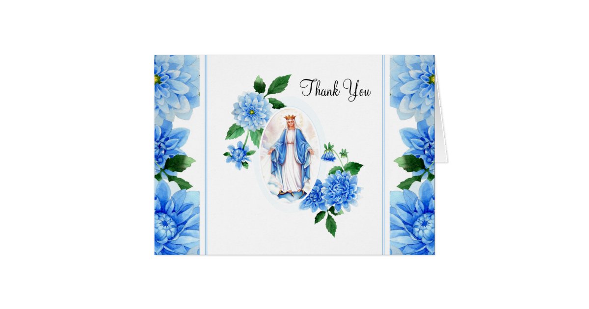 Religious Blessed Virgin Mary Thank You | Zazzle