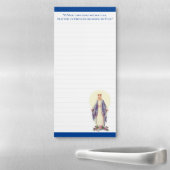 Religious Catholic Blessed Virgin Mary Lined Magnetic Notepad | Zazzle