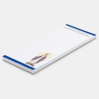 Religious Catholic Blessed Virgin Mary Lined Magnetic Notepad | Zazzle