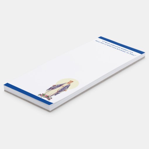 Religious Catholic Blessed Virgin Mary Magnetic Notepad | Zazzle