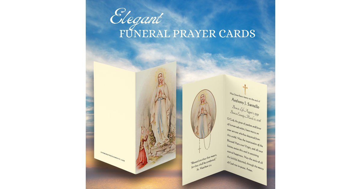 Religious Catholic Funeral Memorial Holy Cards | Zazzle