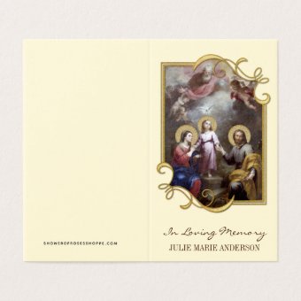 Religious Catholic Funeral Memorial Holy Cards | Zazzle