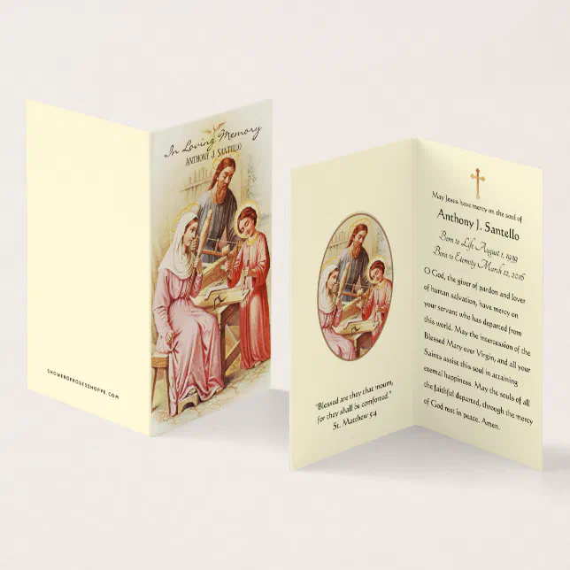Religious Catholic Funeral Memorial Holy Cards | Zazzle
