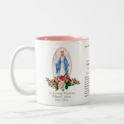 Religious Catholic Funeral Memorial Two-Tone Coffee Mug | Zazzle