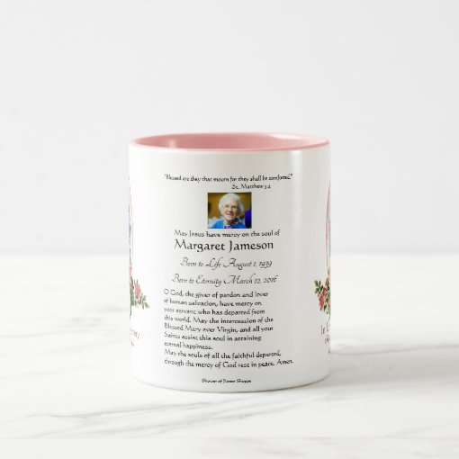 Religious Catholic Funeral Memorial Two-Tone Coffee Mug | Zazzle