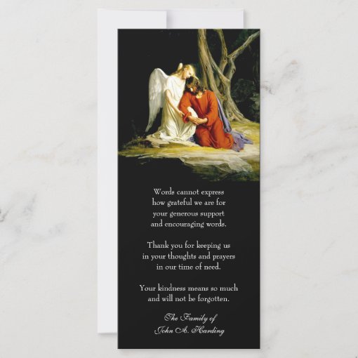 Religious Catholic Funeral Sympathy Jesus Card | Zazzle