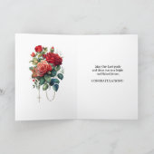 Religious Catholic Graduation Quote Red Roses Card | Zazzle