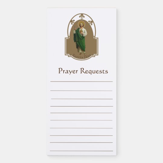 Religious Catholic St. Jude Prayer Request List Magnetic Notepad ...