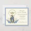 Religious Catholic Virgin Mary Floral Elegant Thank You Card | Zazzle