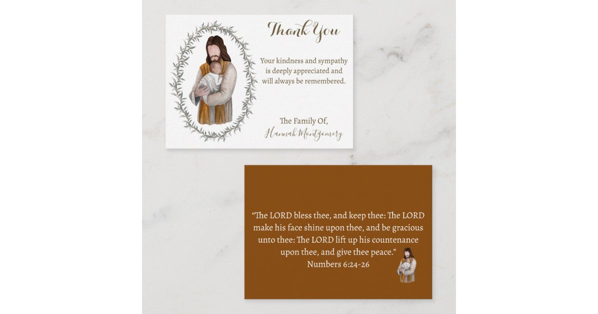 Religious Christian Catholic Jesus Thank You Card | Zazzle