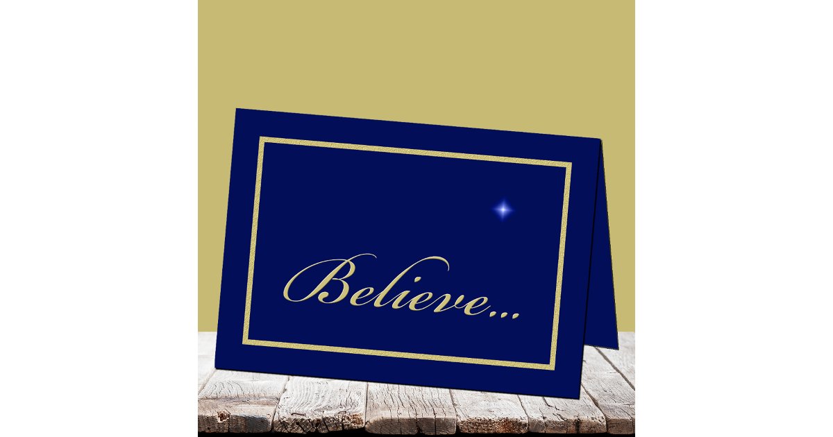 Religious Christian Christmas Card -- Believe | Zazzle