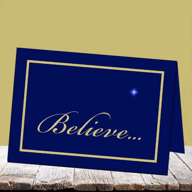 Religious Christian Christmas Card -- Believe | Zazzle