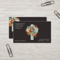 Religious Christian Church Cross QR Code Modern Business Card | Zazzle