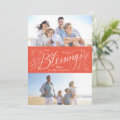 religious Christmas blessings hand-lettering red Holiday Card | Zazzle