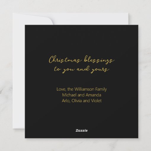 Religious Christmas Card Greeting Blessing Elegant | Zazzle