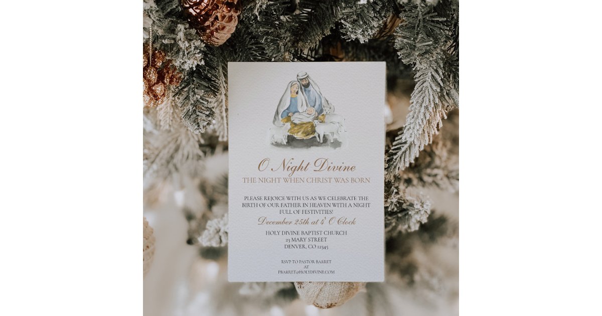 Religious Christmas Invitation Church Christmas | Zazzle