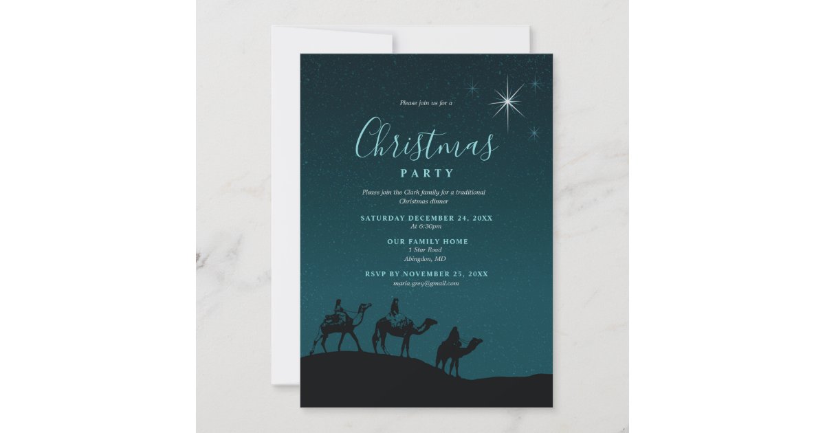 Religious Christmas Party Invitation | Zazzle