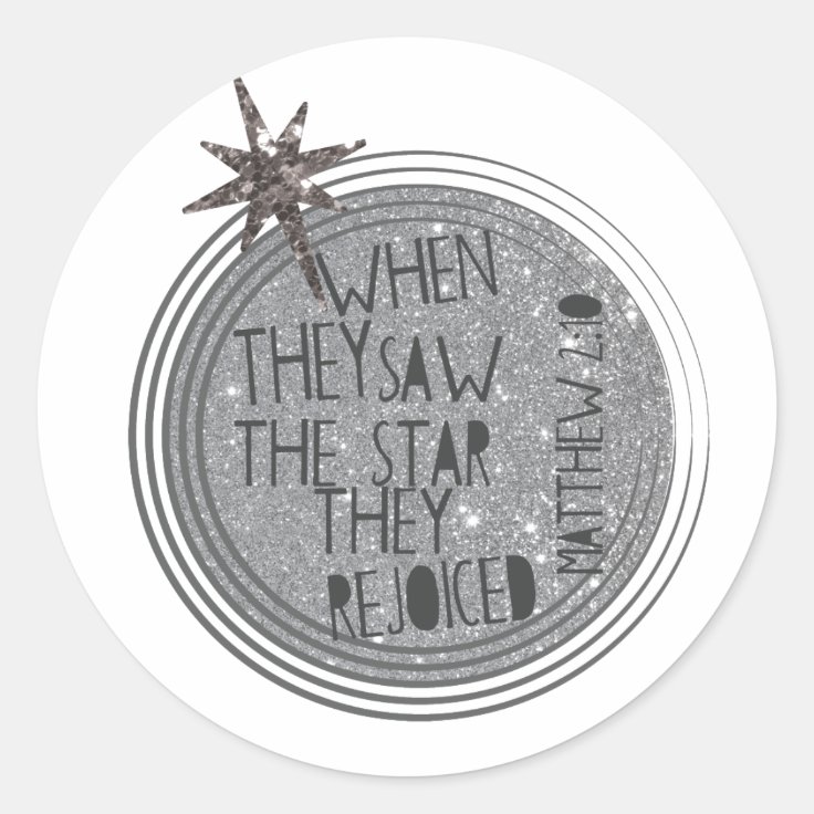 Religious Christmas Scripture Classic Round Sticker | Zazzle