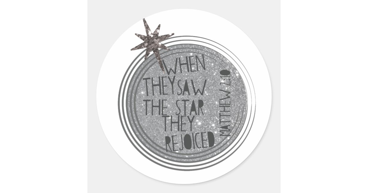 Religious Christmas Scripture Classic Round Sticker | Zazzle