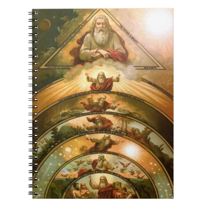 Religious Creation of the World Catholic Art Notebook | Zazzle.com