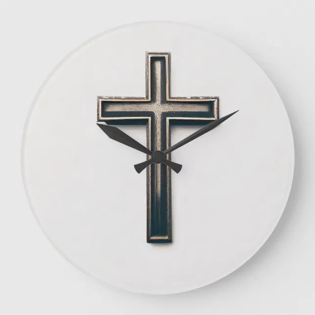 Religious Cross Clock | Zazzle